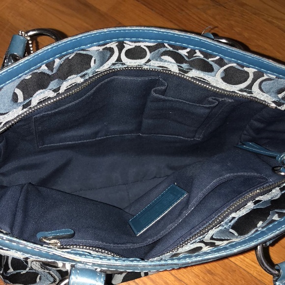 Coach | Bags | Coach Signature Blue Tote Bag | Poshmark